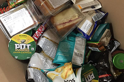 Food parcels for students in University accommodation
