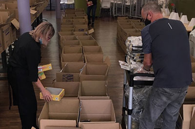 Food parcels for students in University accommodation